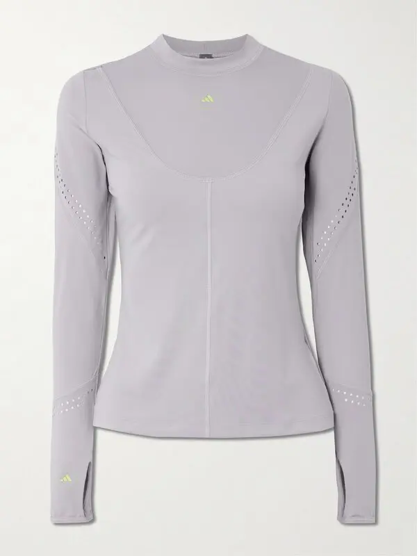 Adidas By Stella McCartney True Purpose Perforated Stretch Recycled-jersey Top