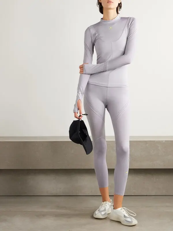 Adidas By Stella McCartney True Purpose Perforated Stretch Recycled-jersey Top