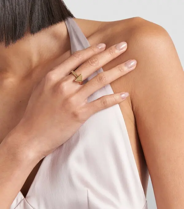 Prada Triangle Ring - Metallic