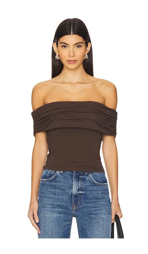 House Of Harlow 1960 X Revolve Whittney Off-shoulder Top - Brown