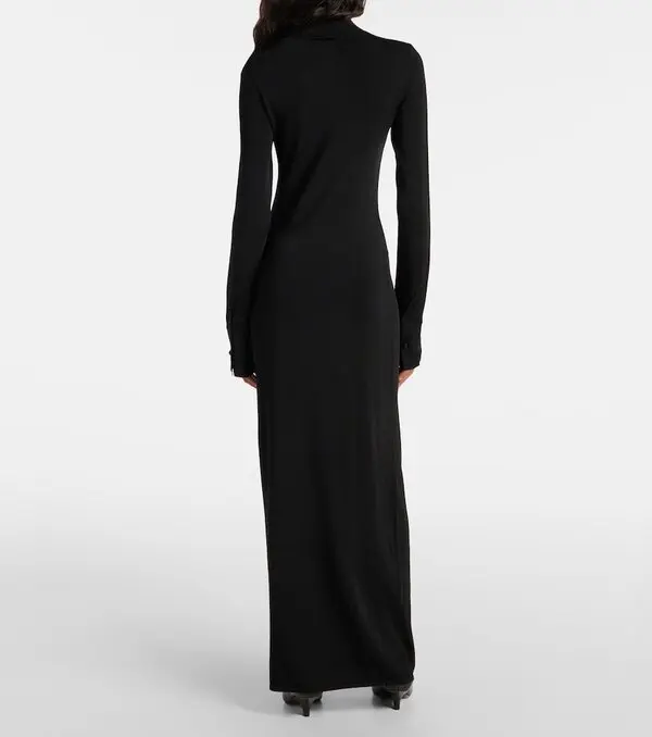 Galvan Turtleneck Jersey Maxi Dress
