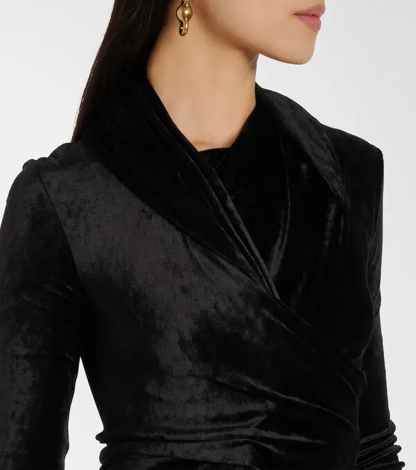 Rick Owens Magnetic Draped Velvet Top