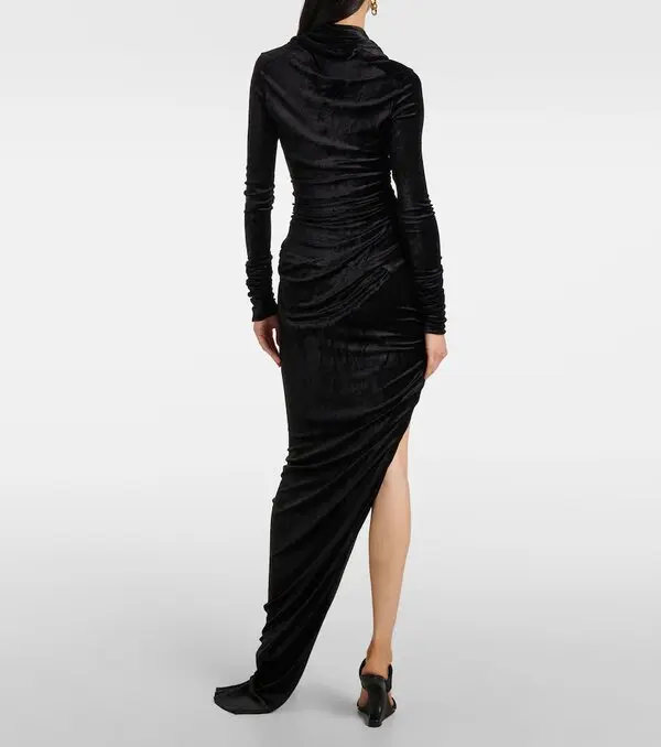 Rick Owens Magnetic Draped Velvet Top