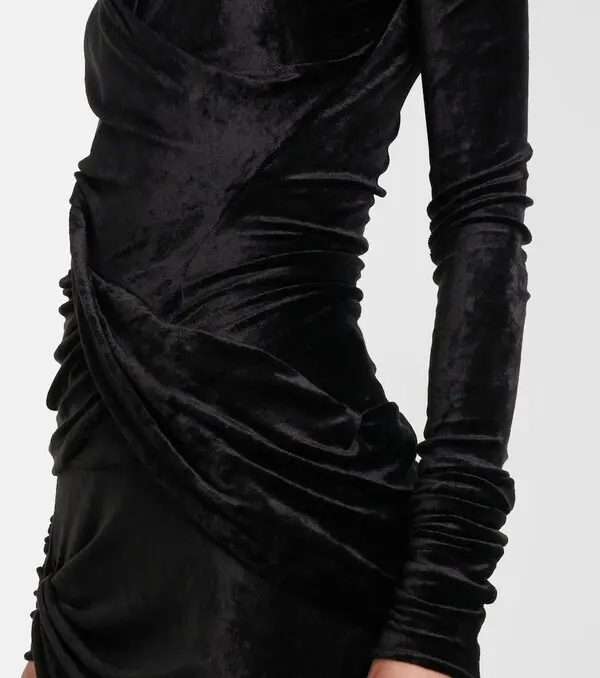 Rick Owens Magnetic Draped Velvet Top