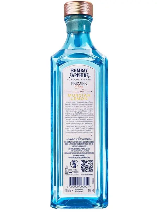 BOMBAY SAPPHIRE Premier Cru Murcian Lemon 2021 Harvest Gin