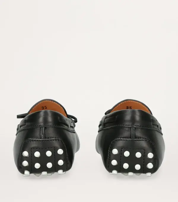 TOD'S Leather Gommini Loafers - Black