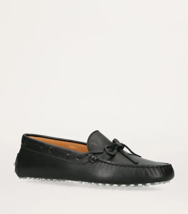 TOD'S Leather Gommini Loafers - Black