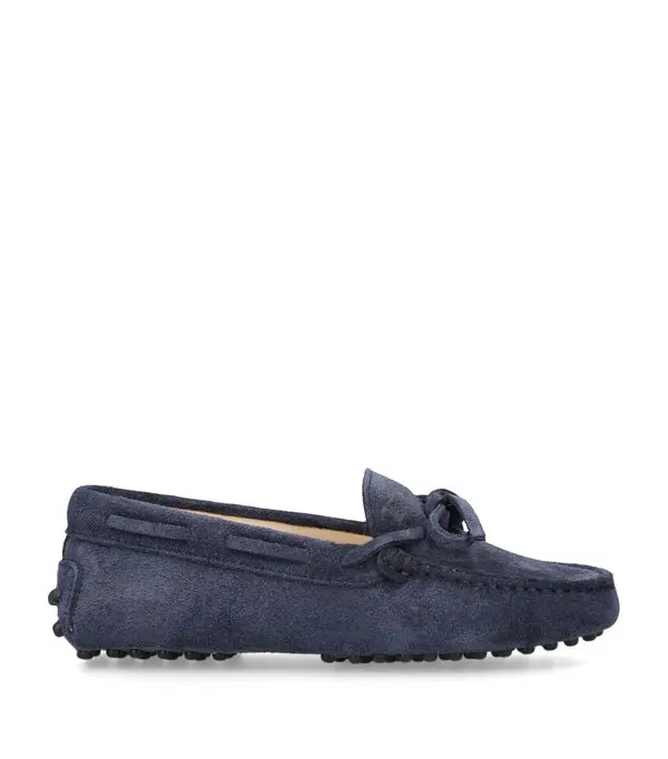 TOD'S Suede Gommino Loafers - Navy