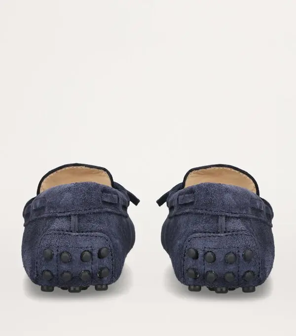 TOD'S Suede Gommino Loafers - Navy