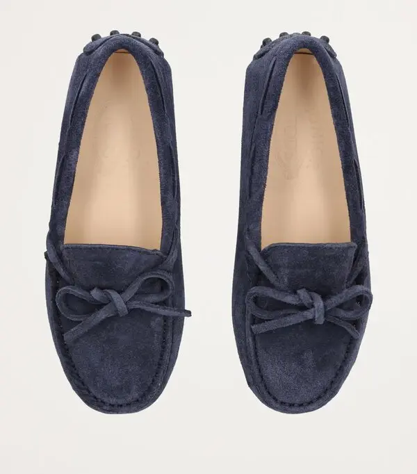 TOD'S Suede Gommino Loafers - Navy