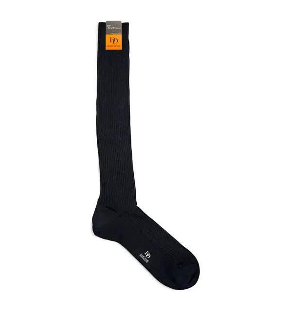 DORE DORE Long Rib-knit Cotton Socks - Navy
