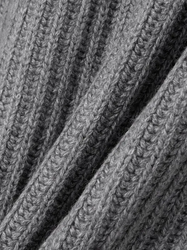 LESET Emma Ribbed-knit V-neck Sweater