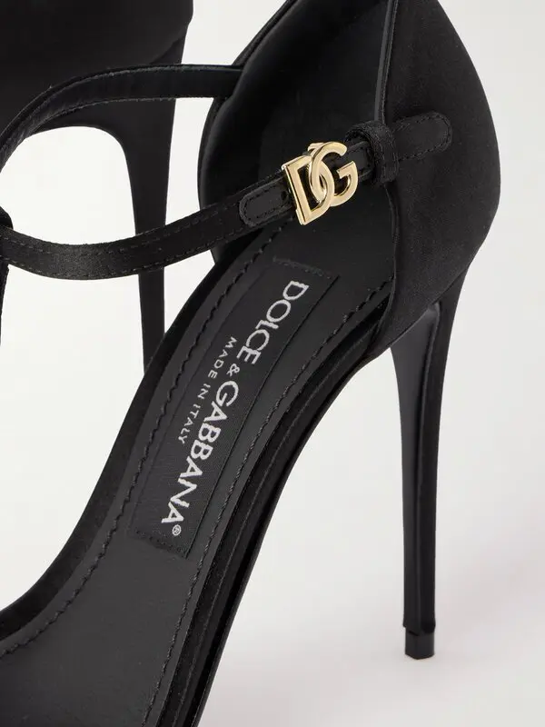 Dolce & Gabbana Satin T-bar Sandals