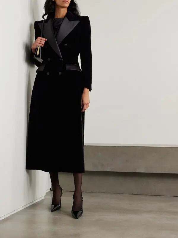 Dolce & Gabbana Double-breasted Velvet Coat