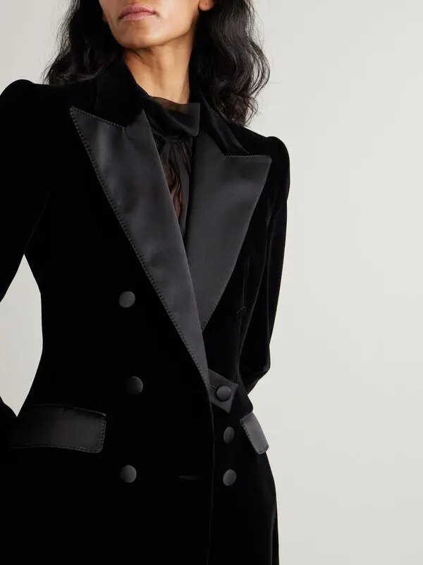 Dolce & Gabbana Double-breasted Velvet Coat