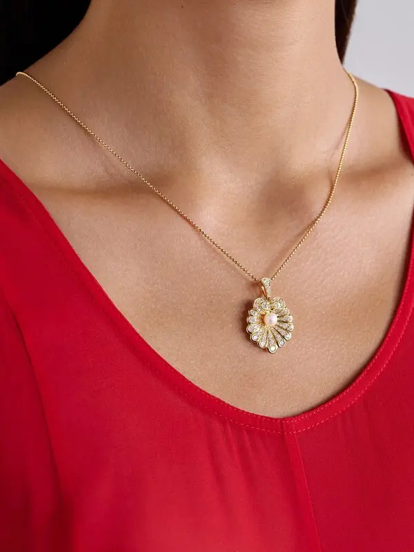 ANITA KO 18-karat Diamond And Pearl Necklace