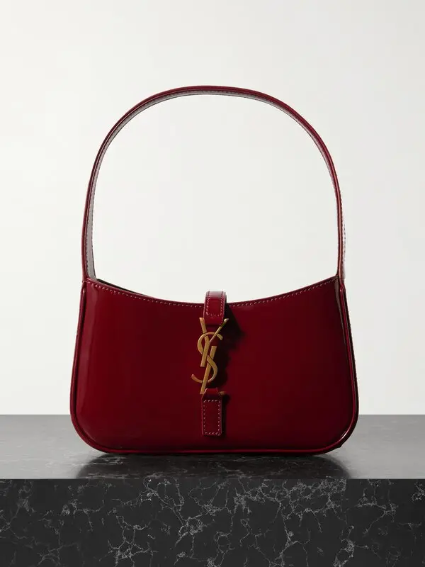 Saint Laurent Le 5 À 7 Mini Patent-leather Shoulder Bag - Red