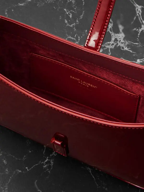 Saint Laurent Le 5 À 7 Mini Patent-leather Shoulder Bag - Red