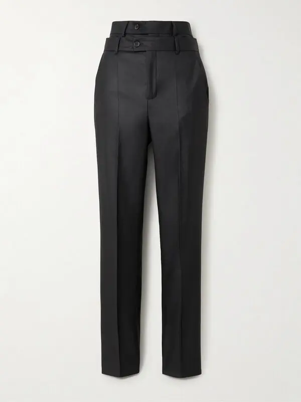 BETTTER Wool-blend Straight-leg Trousers With Double Waistband