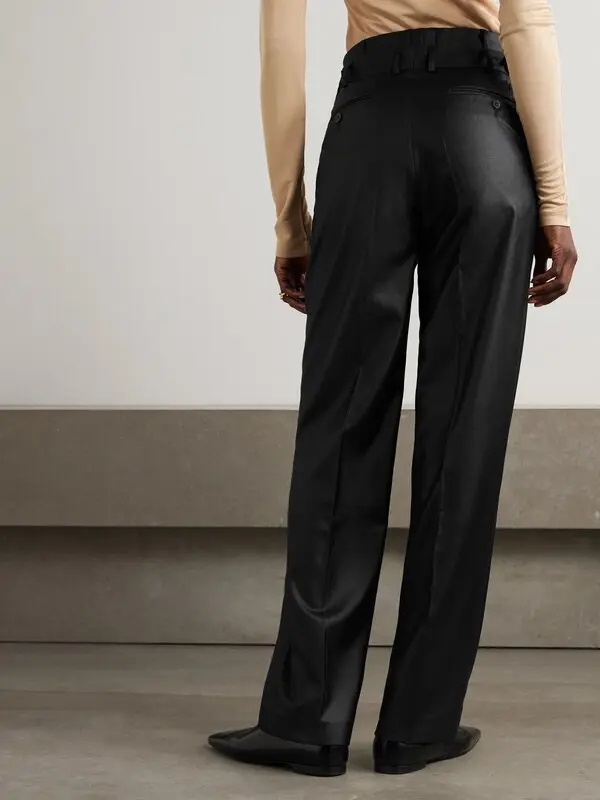 BETTTER Wool-blend Straight-leg Trousers With Double Waistband