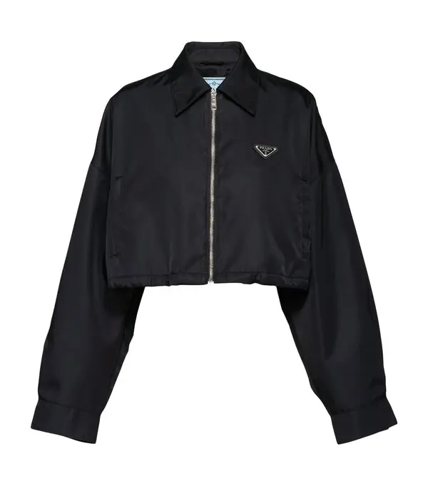 Prada Crop Collared Re-nylon Jacket
