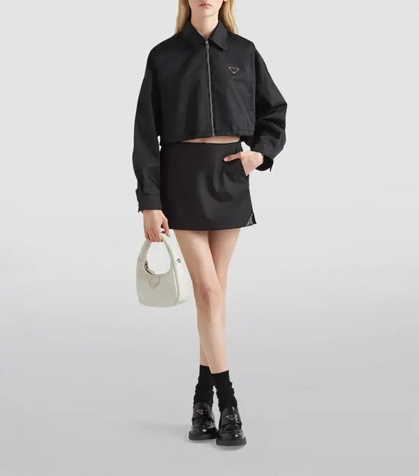 Prada Crop Collared Re-nylon Jacket