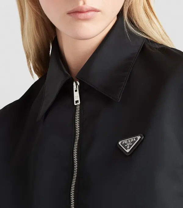 Prada Crop Collared Re-nylon Jacket