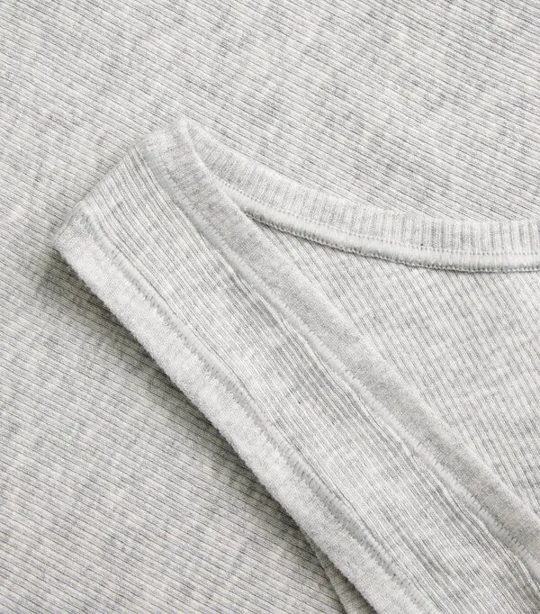 SKIMS Stretch-cotton Ribbed Tank Top - Grey