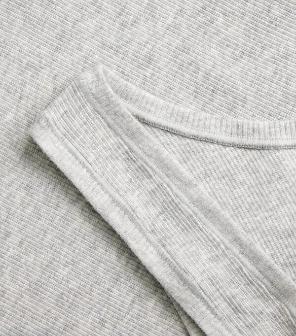 SKIMS Stretch-cotton Ribbed Tank Top - Grey