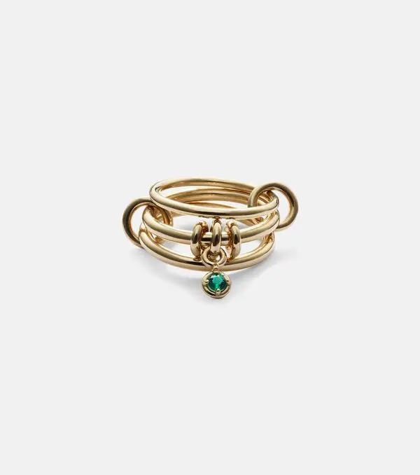 SPINELLI KILCOLLIN Piera Linked Rings With Emerald - Gold