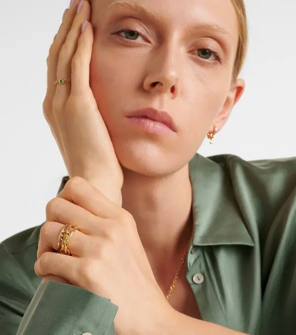 SPINELLI KILCOLLIN Piera Linked Rings With Emerald