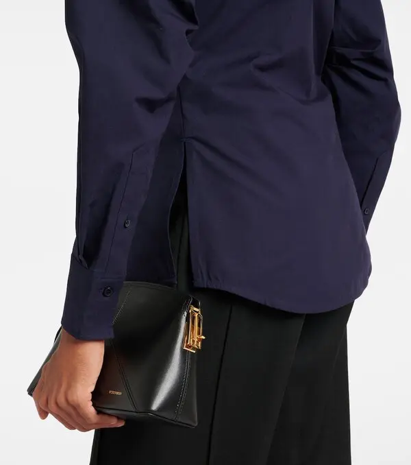 Victoria Beckham Gathered Cotton-blend Shirt