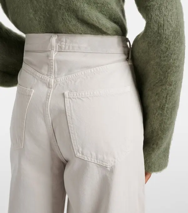 AGOLDE Low Curve Mid-rise Wide-leg Jeans In Soft