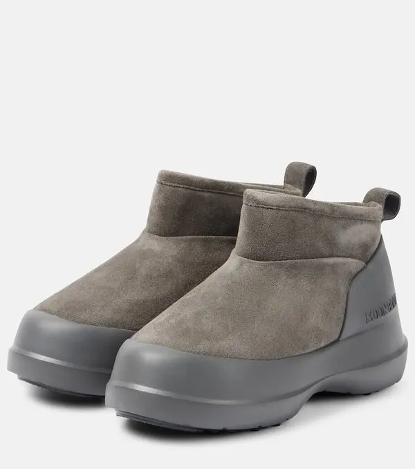 Moon Boot Luna Low Suede Snow Boots - Grey