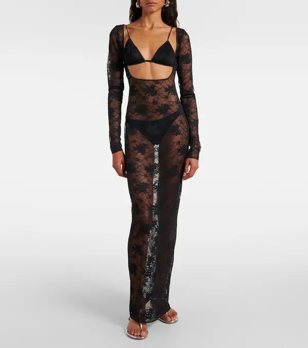 Oseree Lace Maxi Dress