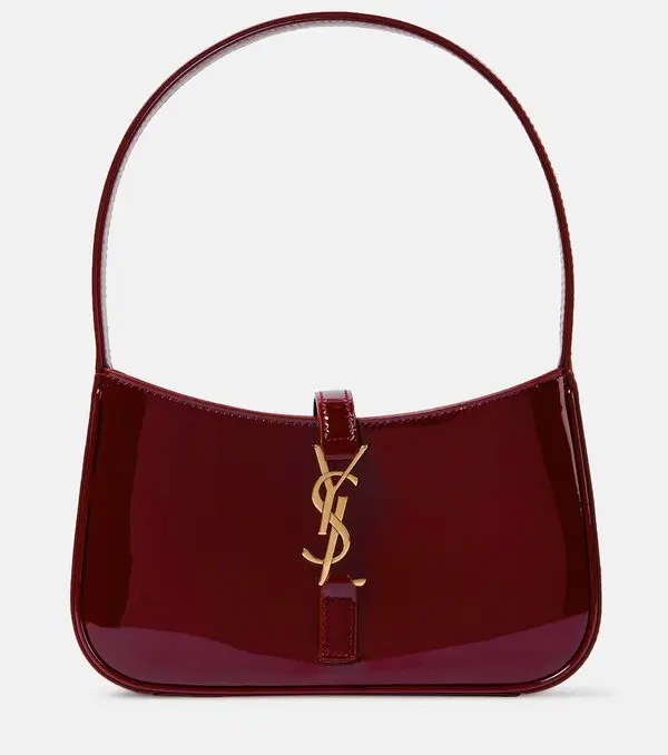 Saint Laurent Le 5 A 7 Mini Patent Leather Shoulder Bag - Red