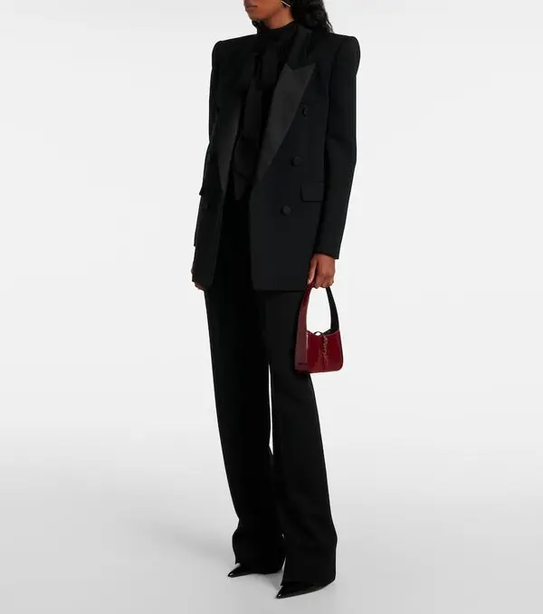 Saint Laurent Le 5 À 7 Mini Patent Leather Shoulder Bag - Red