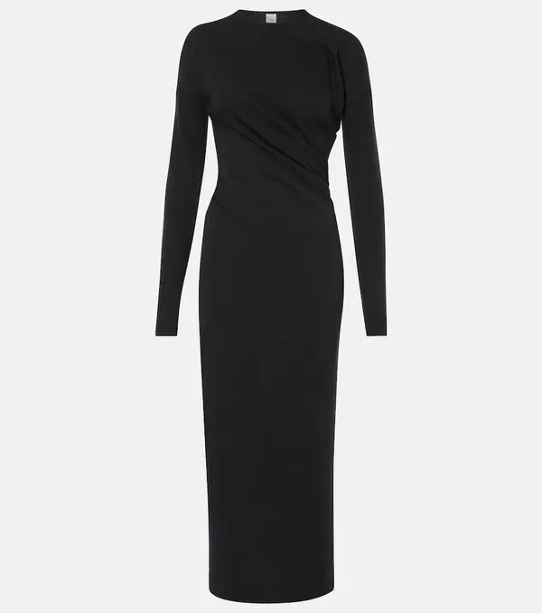 TOTEME Asymmetric Jersey Midi Dress