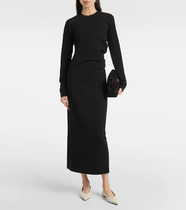 TOTEME Asymmetric Jersey Midi Dress