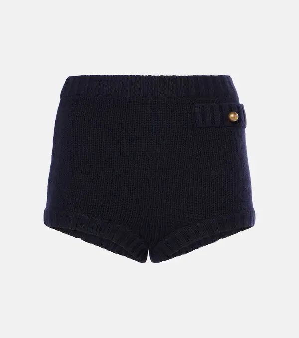 Chloé High-rise Wool And Cashmere Shorts