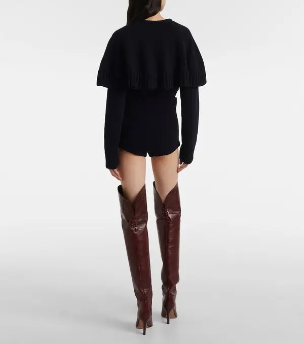 Chloé High-rise Wool And Cashmere Shorts