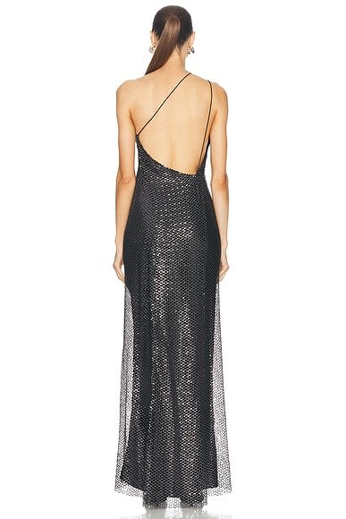 THE SEI Sequin Embellished One Shoulder Gown