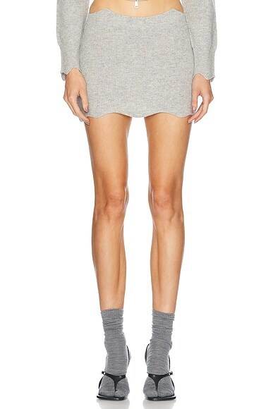 AYA MUSE Janus Ribbed Cashmere Skirt