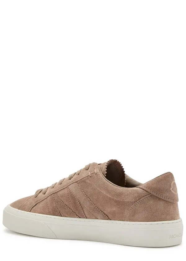 Moncler Monaco Suede Sneakers - Beige