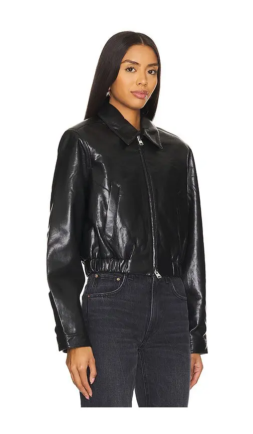 AGOLDE X Shoreditch Ski Club Essie Cropped Jacket - Black
