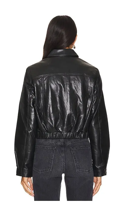 AGOLDE X Shoreditch Ski Club Essie Cropped Jacket - Black