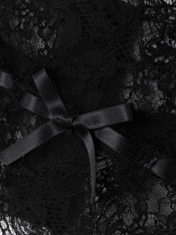 Dolce & Gabbana Satin-trimmed Chantilly Lace Top