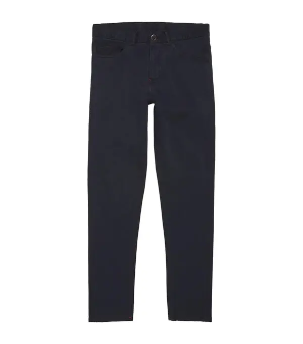 Isaia Cotton-blend Chinos - Navy