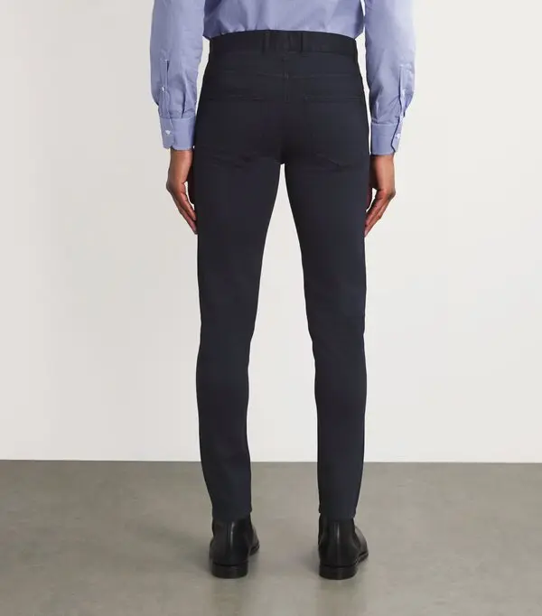 Isaia Cotton-blend Chinos - Navy