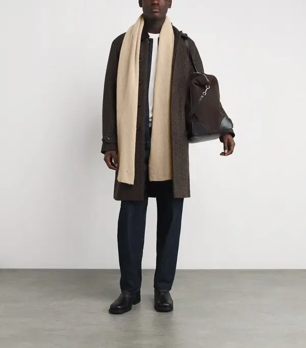 LE BONNET Lambswool Classic Scarf - Beige